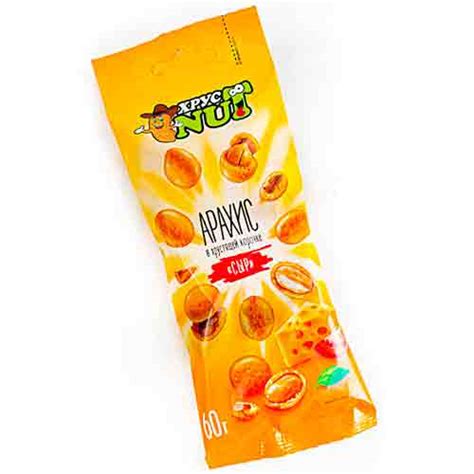 Арахис в хрустящей корочке Хрустnut сыр 60гр купить отзывы фото доставка