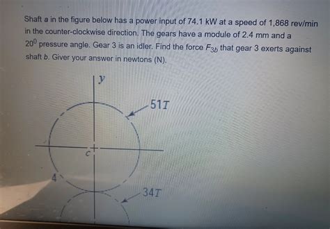 Solved Shaft A ﻿in The Figure Below Has A Power Input Of