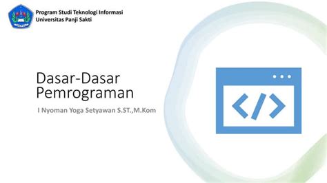 Materi Pemrograman Dasar 5 Percabangan Pptx