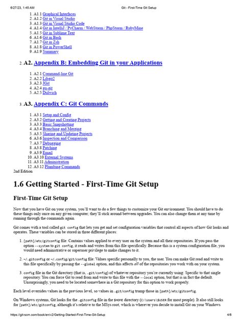 Git First Time Git Setup Pdf System Software Software