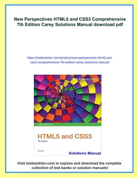 New Perspectives Html5 And Css3 Comprehensive 7th Edition Carey