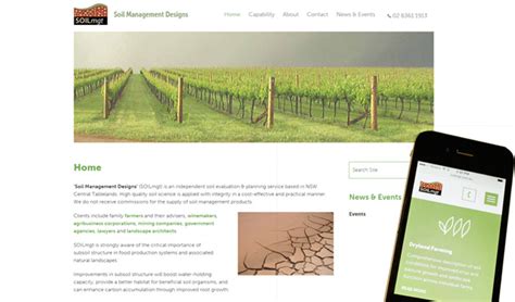 Soil Management Designs Launch Responsive Site Sauce Design