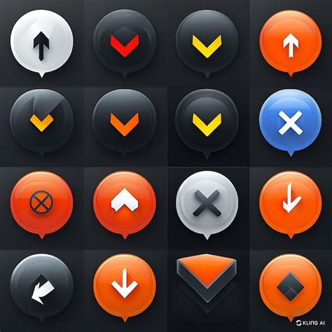Arrow Icon Set Arrow Cursor Collection Different Arrow Signs Black