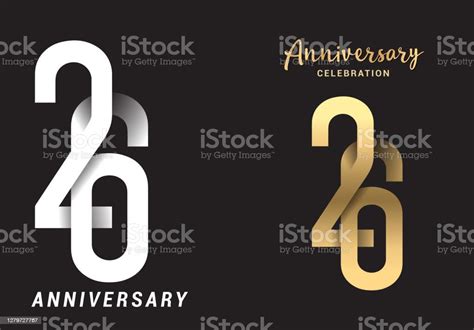 26 주년 기념 축하 로고 디자인 기념일 로고 페이퍼 컷 레터와 블랙 백에 고립 된 우아함 황금 색 축하 초대 카드 및 인사말을위한 벡터 디자인 광고에 대한 스톡 벡터 아트