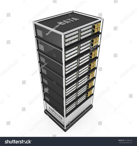 Server Rack Isolated On White Background Stock Illustration 116485276 Shutterstock