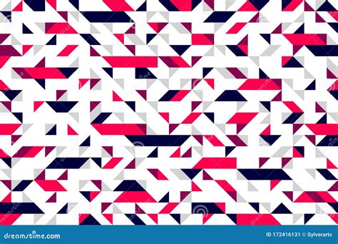 Mosaic Seamless Pattern Geometric Chaotic Tiling Vector Background For Wallpapers Stock Vector