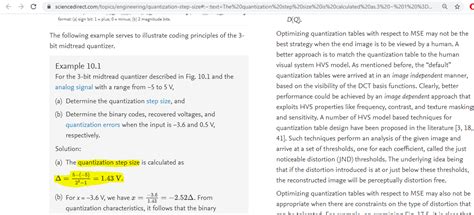 Terminology What Is Formula For Quantization Step Size Signal
