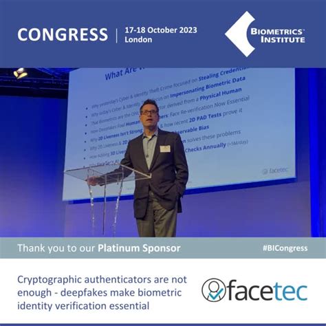 Video Biometrics Institute On Linkedin Bicongress Biometrics