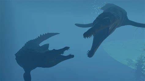 Jurassic World Evolution 3 Liopleurodon Pair Vs Kronosaurus Pair Youtube