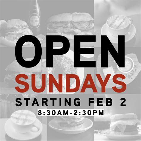 Now Open Sundays