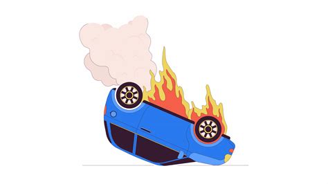 Animated Car Accident Stock Video Footage For Free Download