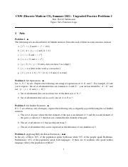 Discrete Math Practice Problems Sets Functions And Logic For Course Hero