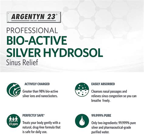 Argentyn 23 Professional Bio-Active Silver Hydrosol for Sinus Relief ...