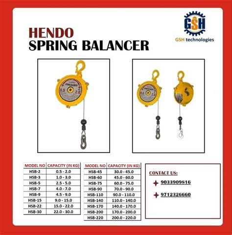 Std Industrial Spring Balancer Capacity 3 4 Kg At ₹ 2160 In Ahmedabad