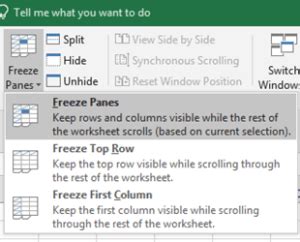 How To Freeze Row And Column Headings In Excel Worksheets