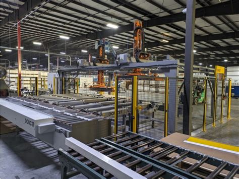 Wrapping And Palletizing System With Double Gantryx Doucet Machineries