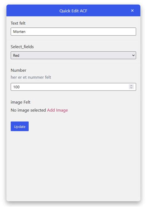 Quick Edit ACF Content Plugin For WordPress