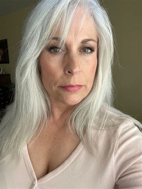 Long Silver Hair Grey Hair Styles For Women Long Silver Hair Silver