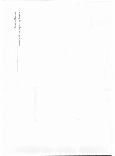Pdf Dependability Of Engineering Systems