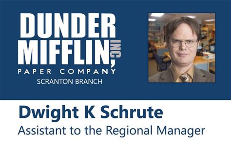 Dwight Schrute Name Tag Printable Dwight Schrute Name Tag Printable