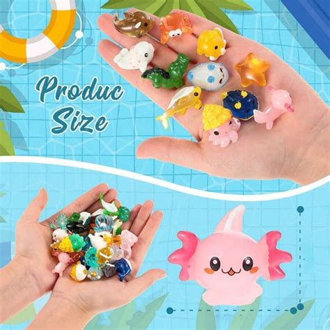 20pcs Random Color Mini Resin Ocean Animals Ornaments Ocean Themed