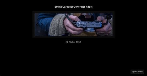 Embla Carousel Generator React Codesandbox
