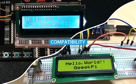 Geeekpi 2 Pack I2c 1602 Lcd Display Module 16x2 Character Serial Yellow Backlight