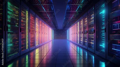 Data Center Server Room Stock Illustration Adobe Stock