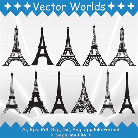 Eiffel Tower Svg Vector Design Masterbundles