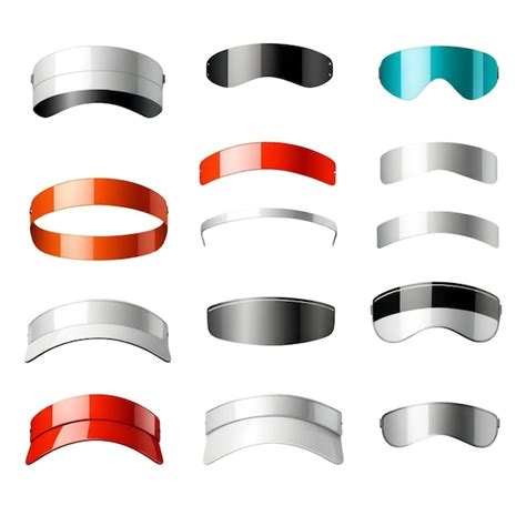 Premium Vector Visor Vector Set White Background Isolated A High