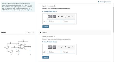 Solved A Review Constants Specify The Value Of Ra Design