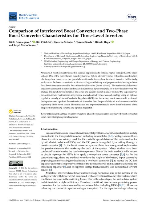 Pdf Comparison Of Interleaved Boost Converter And Two Phase Boost Converter Characteristics