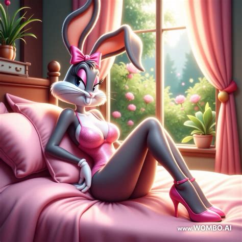 Rule 34 Ai Generated Bedroom Bedroom Eyes Bow Bugs Bunny Crossdressing High Heels Lingerie
