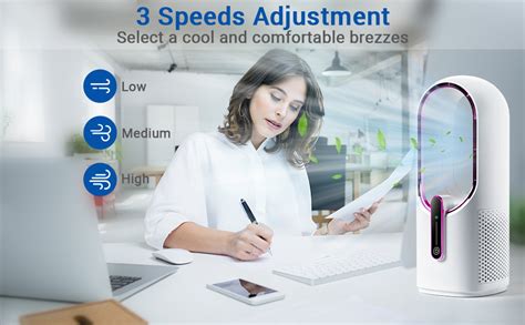 Konsiden Bladeless Desk Fan 118 Inch Portable Battery