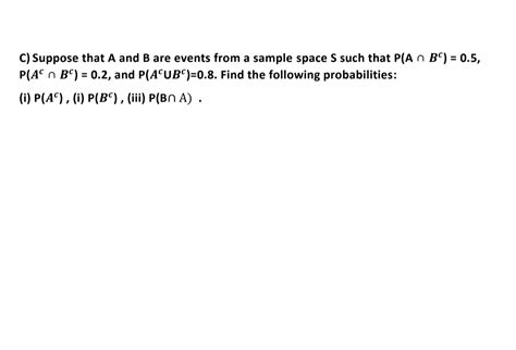 C Suppose That A And B Are Events From A Sample Chegg Com