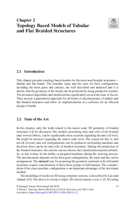 Pdf Topology Based Models Of Tubular And Flat Braided Structures
