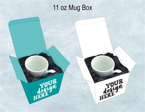 11oz Mug Box Template 11x17 Size Sheet Mug T Etsy