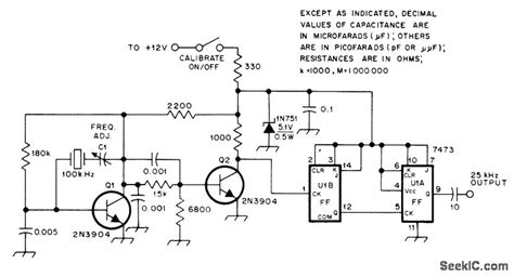 25khzcalibrator Signalprocessing Circuit Diagram