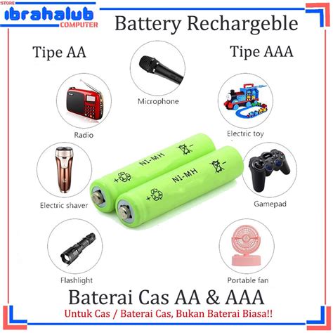 Jual Baterai Cas Aa Aaa Battery Li Ion Rechargeable Baterai Isi Ulang Per Pcs Shopee Indonesia