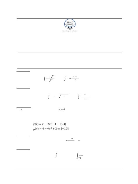 Assignment 01 Pdf Integral Mathematical Analysis