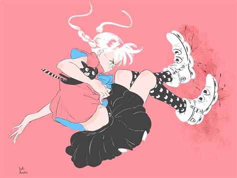 Kawatsu Yuuki Original Absurdres Highres 1girl Black Cat Black