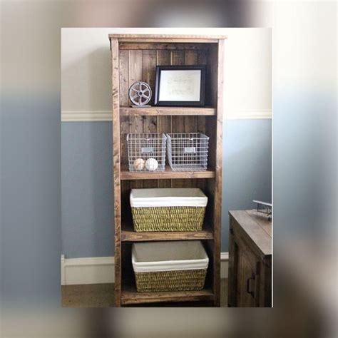 Diy Rustic Bookshelf Plans Etsy