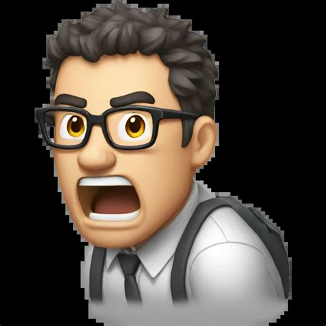 Angry Nerd Yelling At Game Emoji Ai Emoji Generator