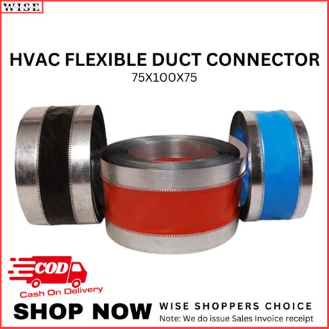 75x100x75 Neoprene Silicon Pvc Canvass Duct Connector For Air Conditioning Hvac Flexible Duct