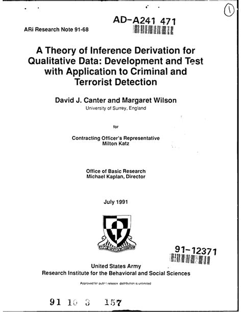 Pdf A Theory Of Inference Derivation For Qualitative Data