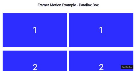 Framer Motion Examples CodeSandbox