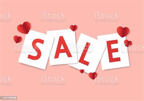 발렌타인 데이 판매 포스터 웹 사이트 배너 또는 포스터 판매를 위해 3d Heart에서 판매합니다 파스텔 색 벡터 그림입니다 2022년에 대한 스톡 벡터 아트 및 기타