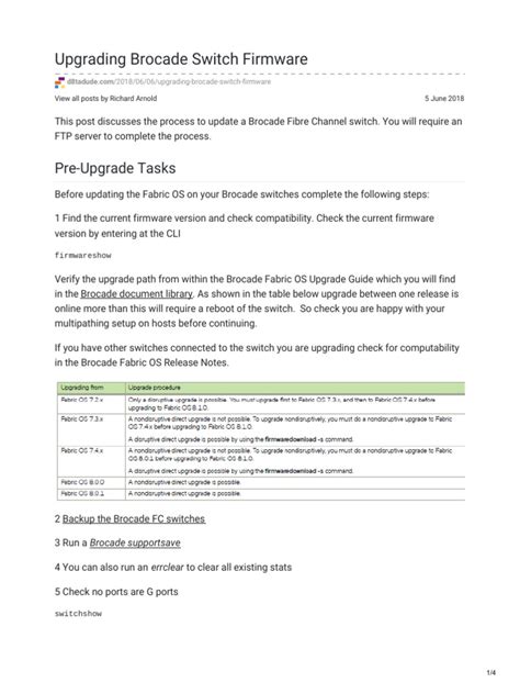 Upgrading Brocade Switch Firmware Download Free Pdf File Transfer Protocol Data Transmission