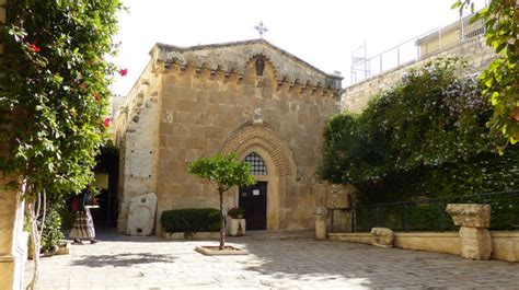Traditional Via Dolorosa Route To Jesus Crucifixion Golgotha