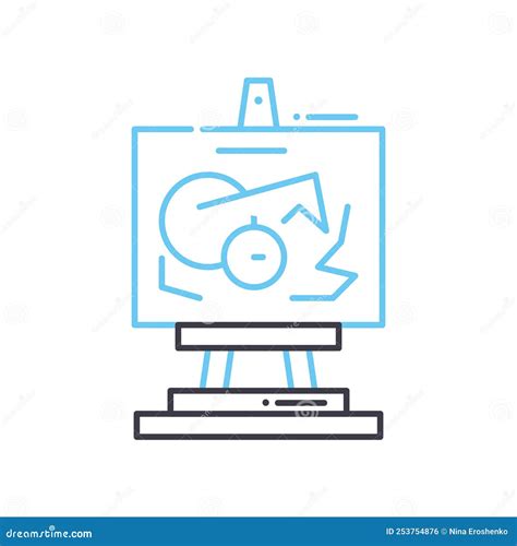 Artwork Line Icon Outline Symbol Vector Illustration Concept Sign Stock Vector Illustration